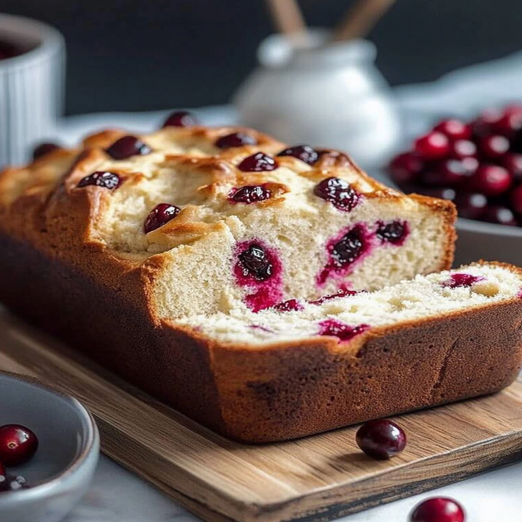 Cream Cheese Cranberry Bread