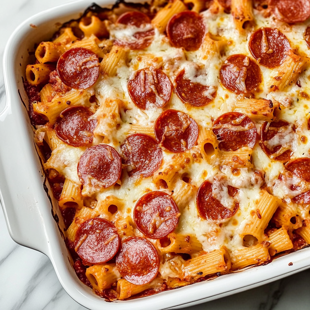 Super Easy Pizza Pasta Bake