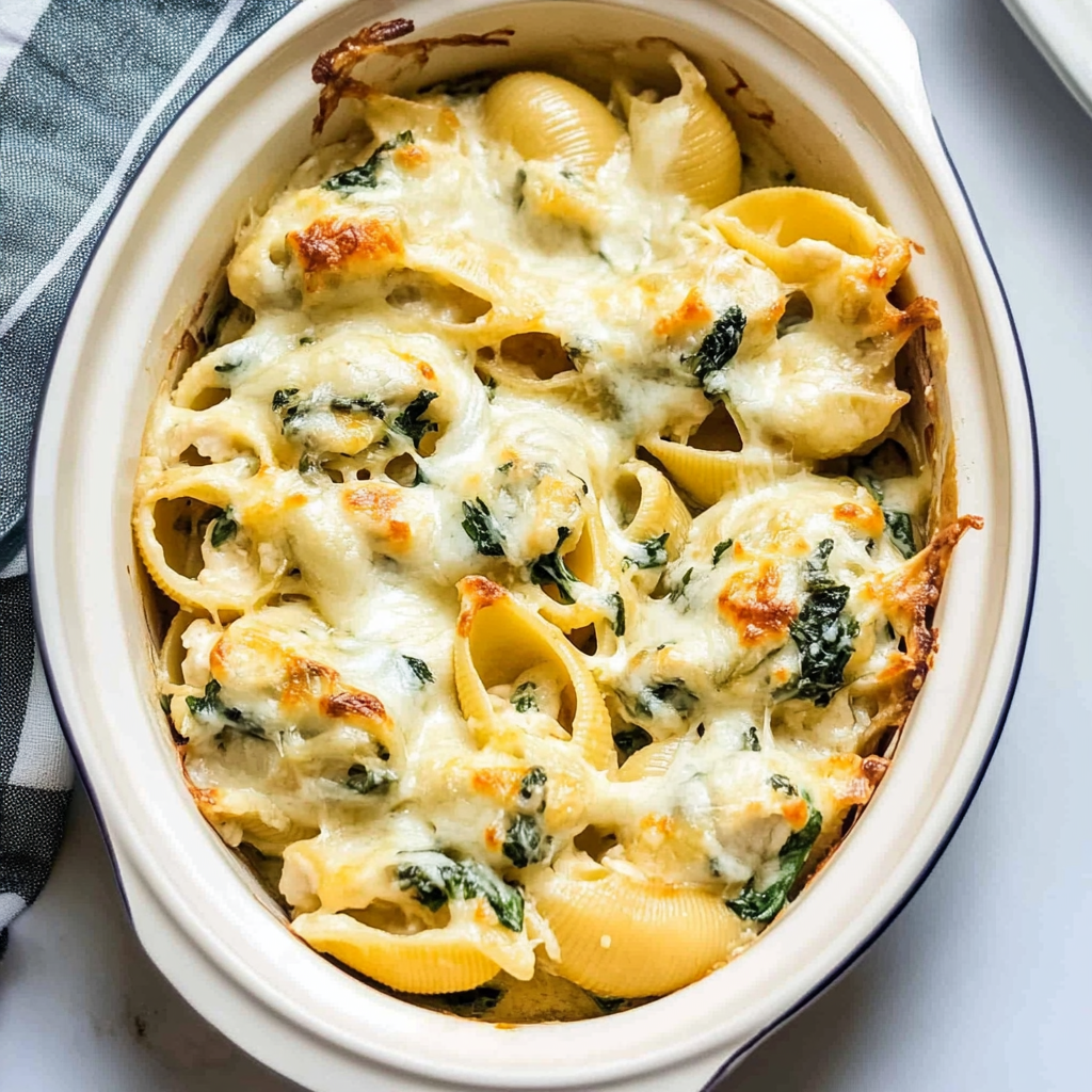 Chicken Alfredo Stuffed Shells