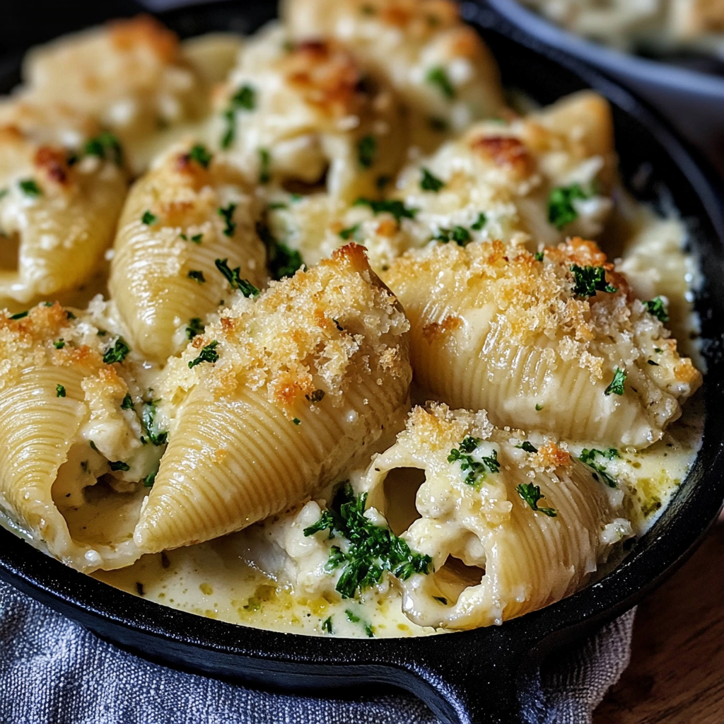 Chicken Alfredo Stuffed Shells