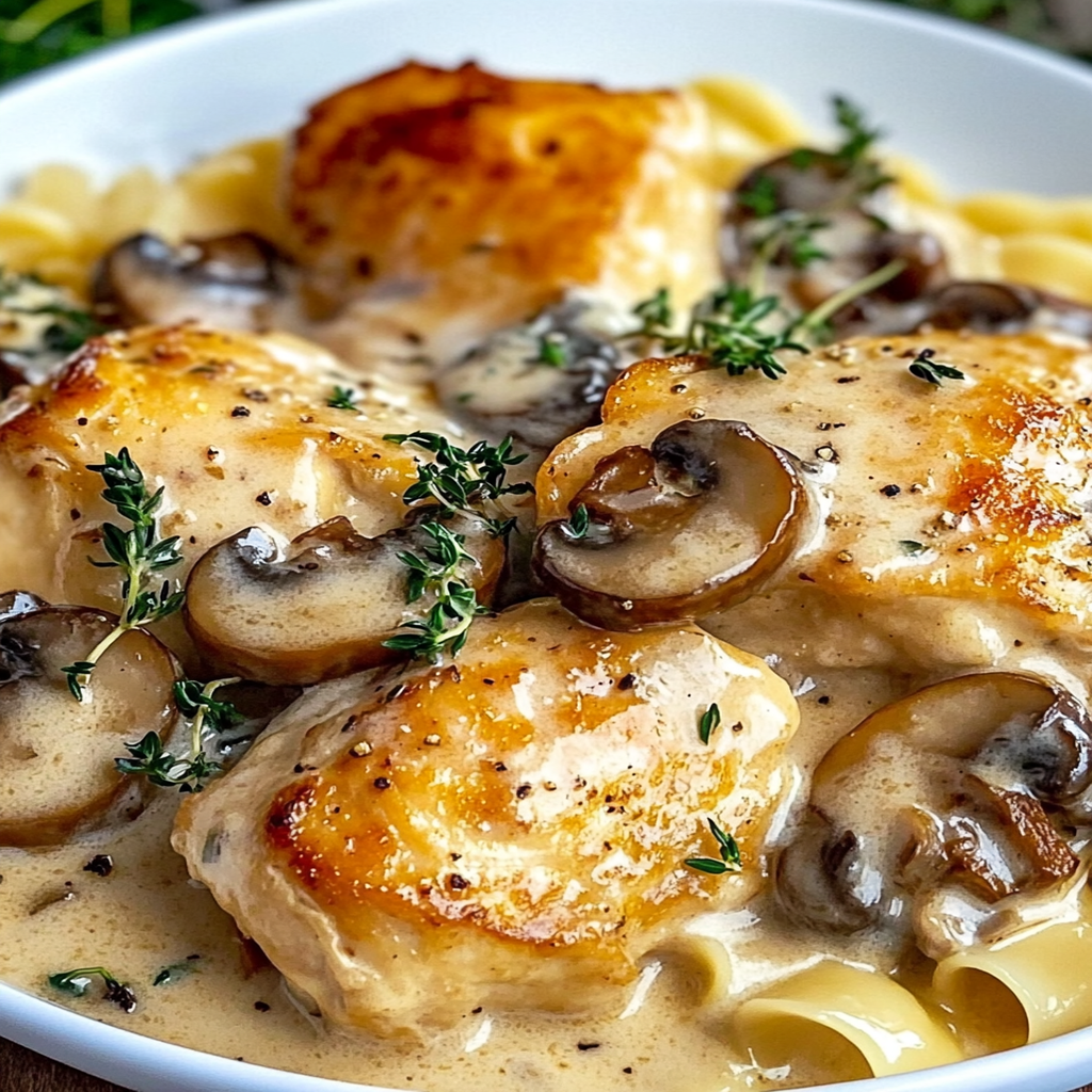 Creamy Mushroom Asiago Chicken