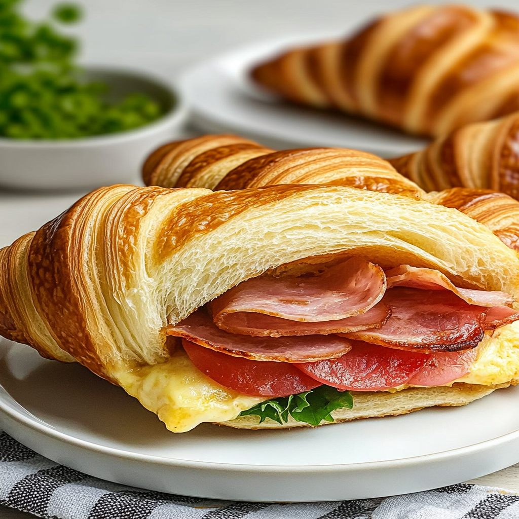 Easy Croissant Breakfast Sandwiches