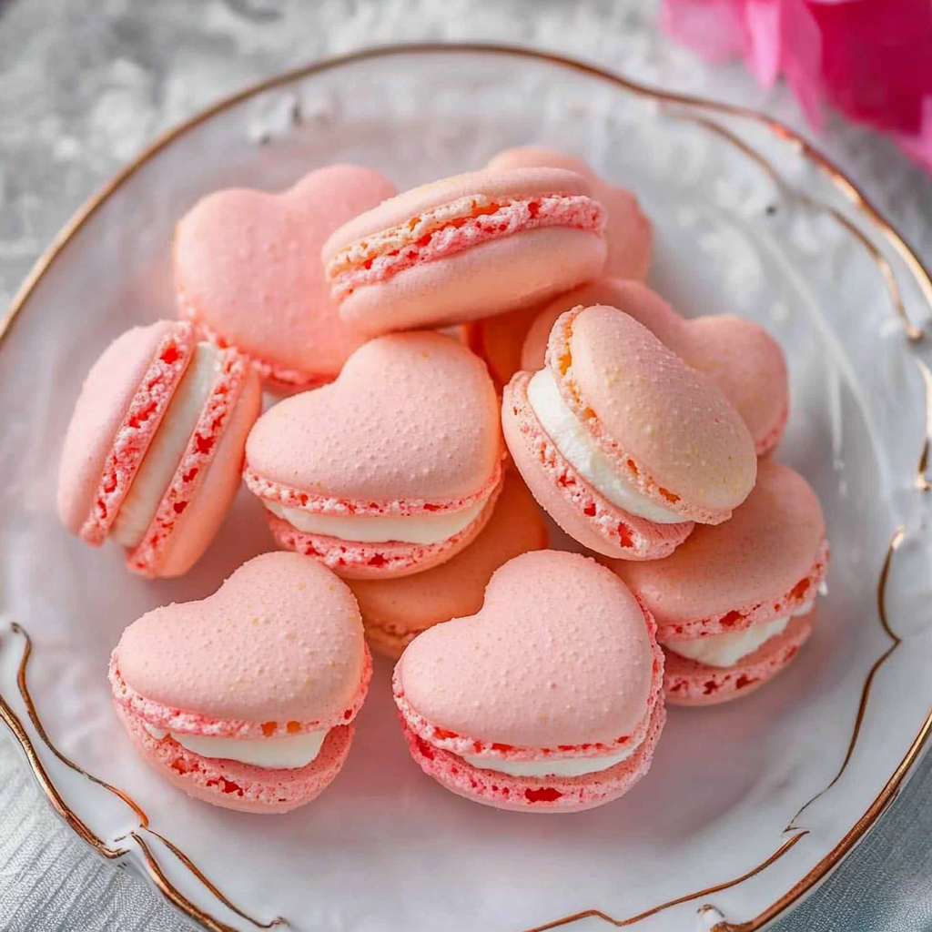 Heart Macarons with Lemon Buttercream