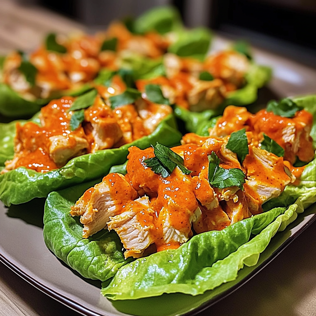 Delicious Buffalo Chicken Lettuce Wraps