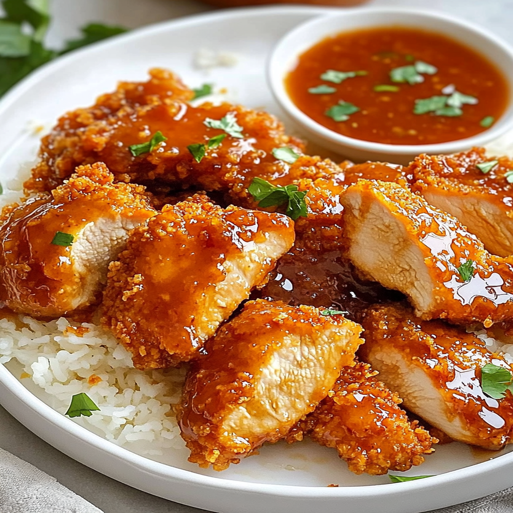 Baked Crunchy Hot Honey Chicken