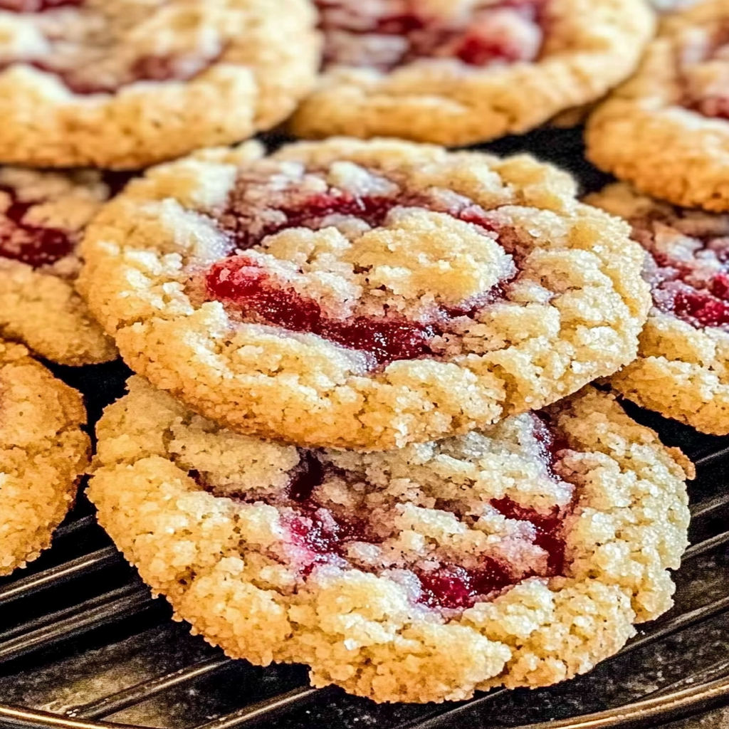 Raspberry Crumble Cookies