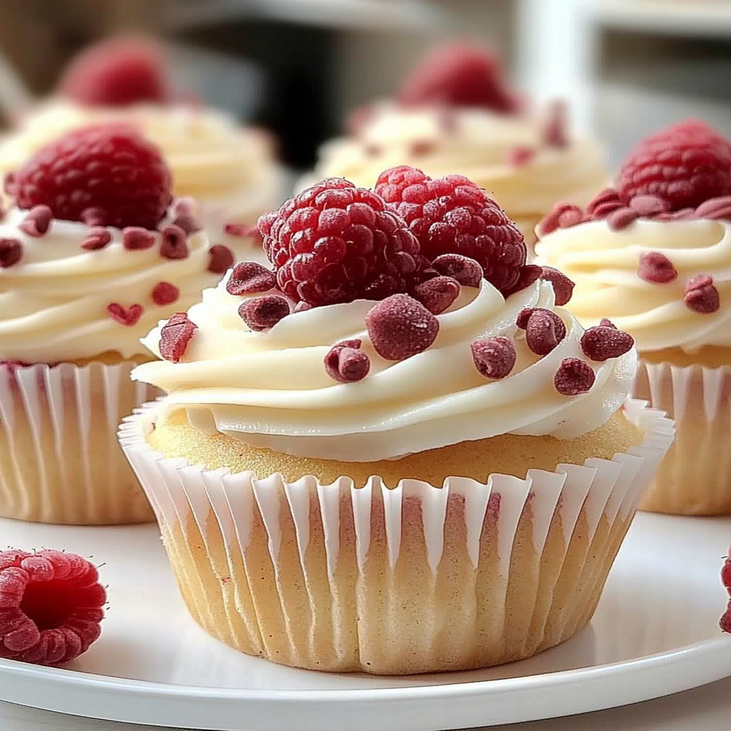 White Chocolate Raspberry Cupcakes