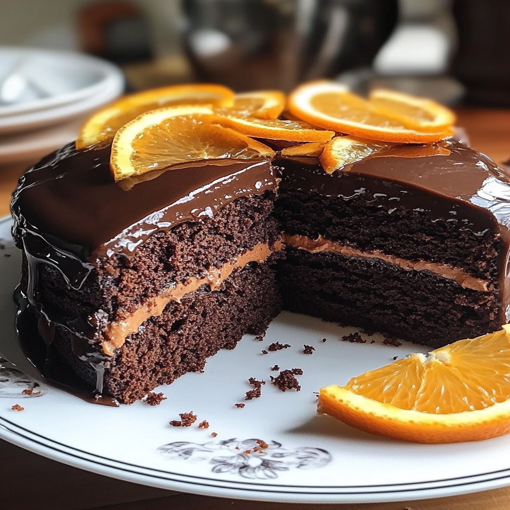 Chocolate-Orange Glaze Cake