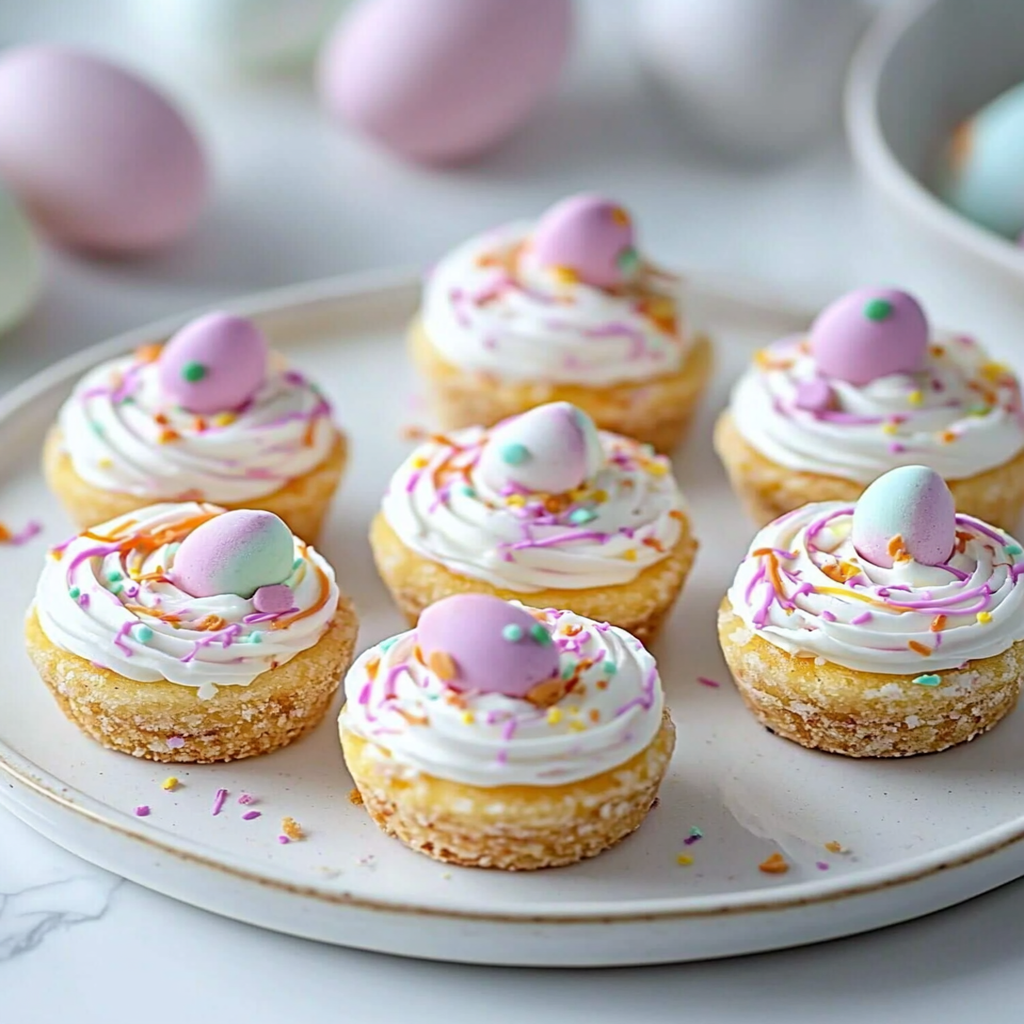 Easter No-Bake Mini Cheesecakes