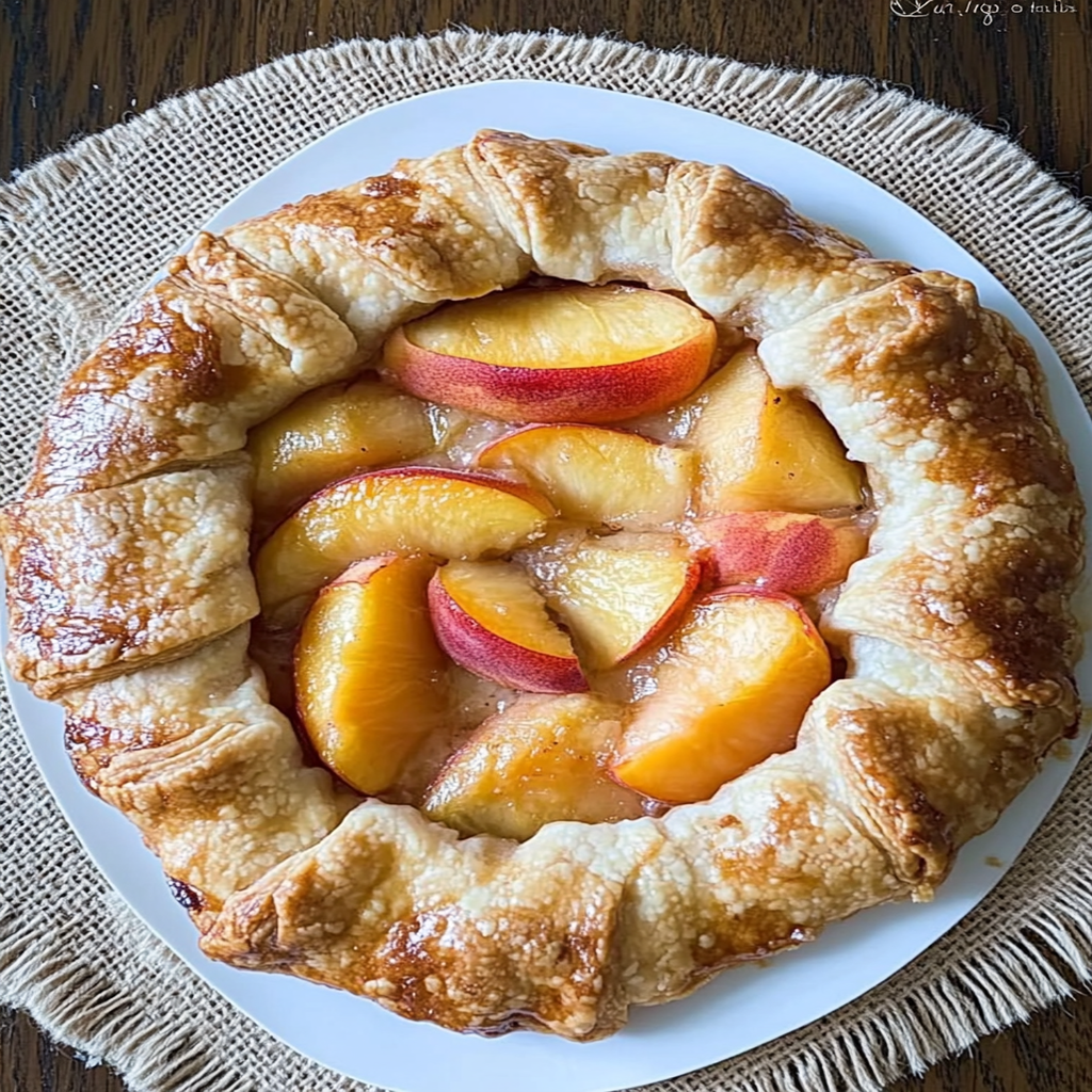 Fresh Peach Galette with Buttery Crust