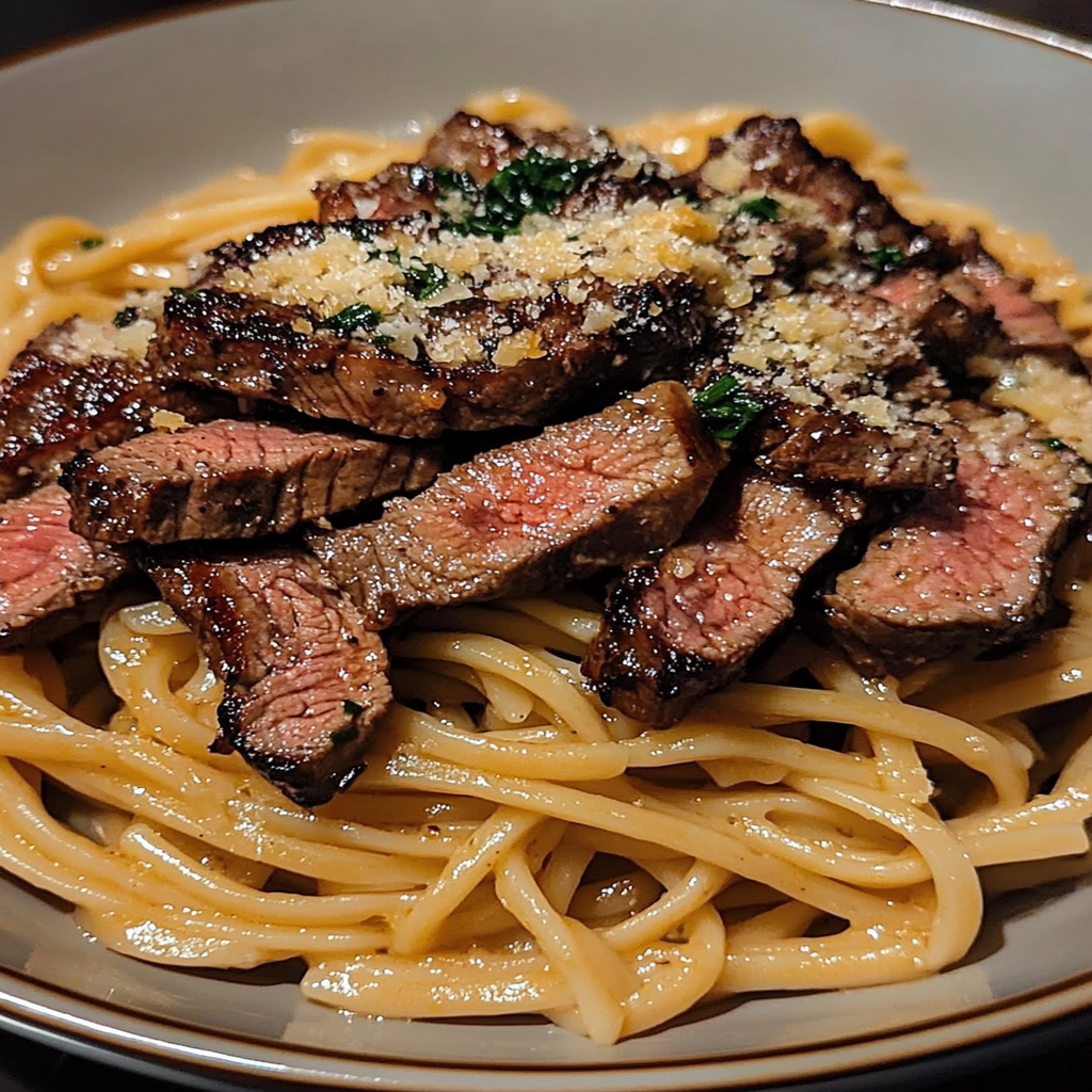 Garlic Butter Steak Lightning Noodles