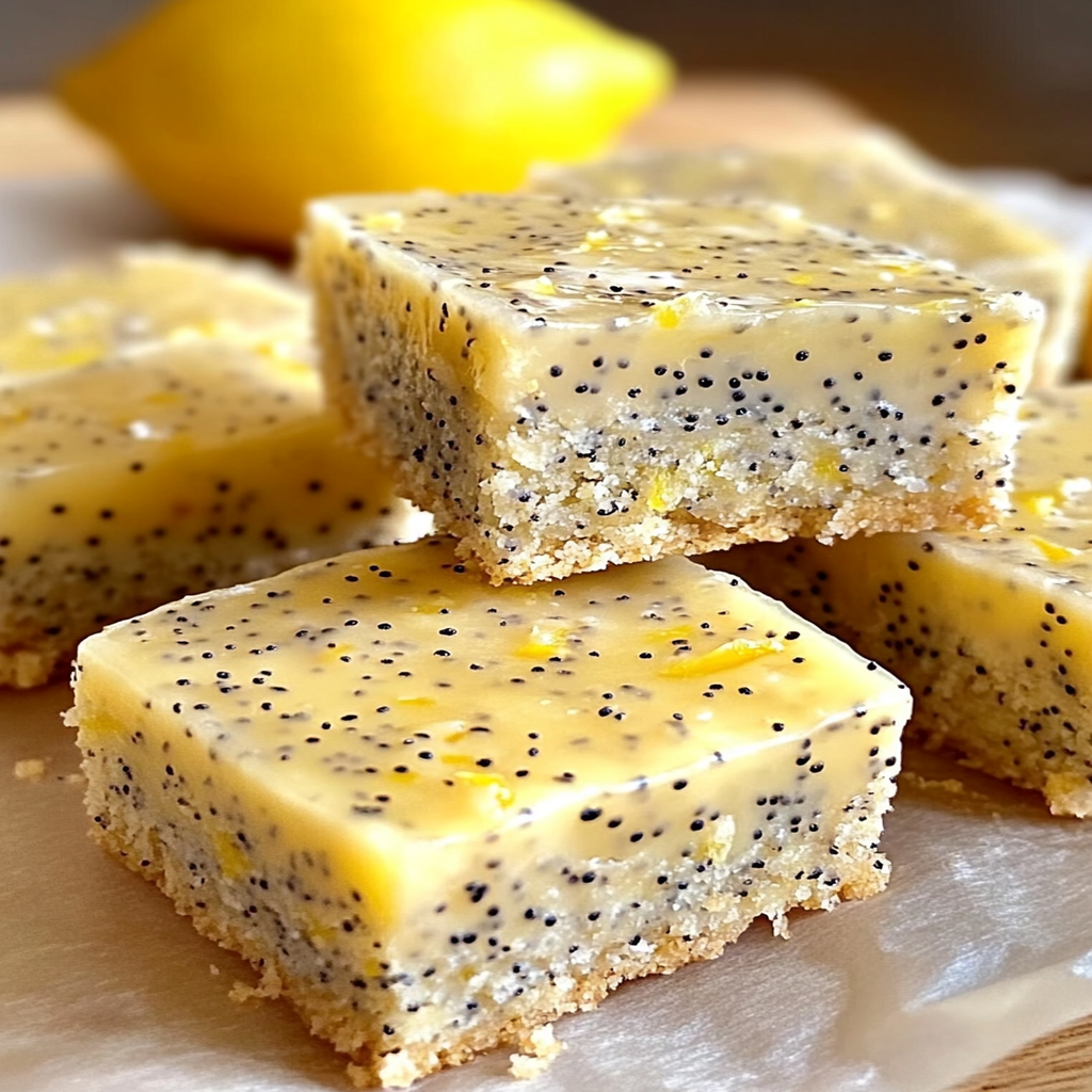 Glazed Lemon Poppy Seed Bars