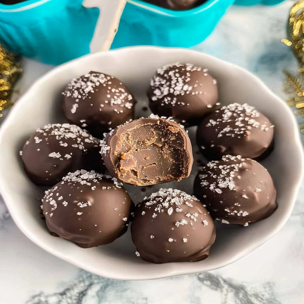 Salted Caramel Fudge Truffles