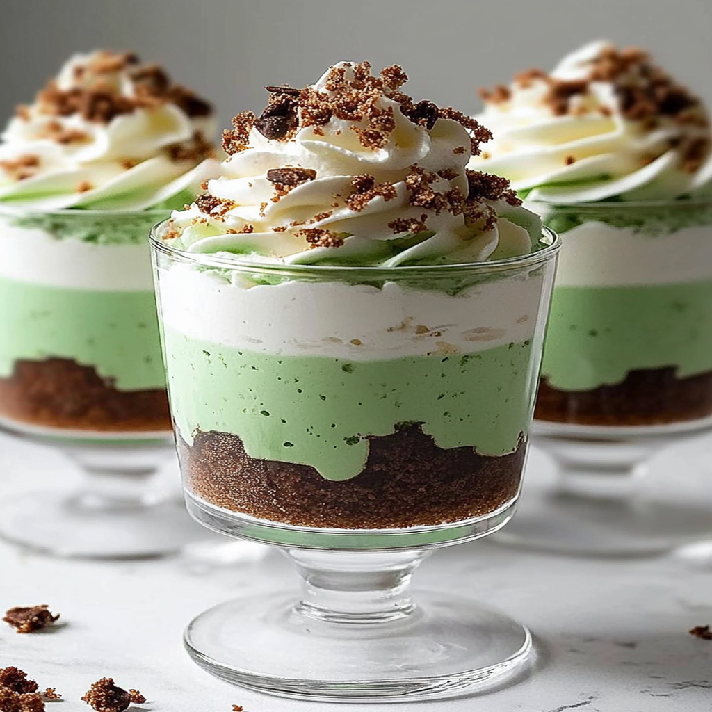 Shamrock Shake Pudding Cups