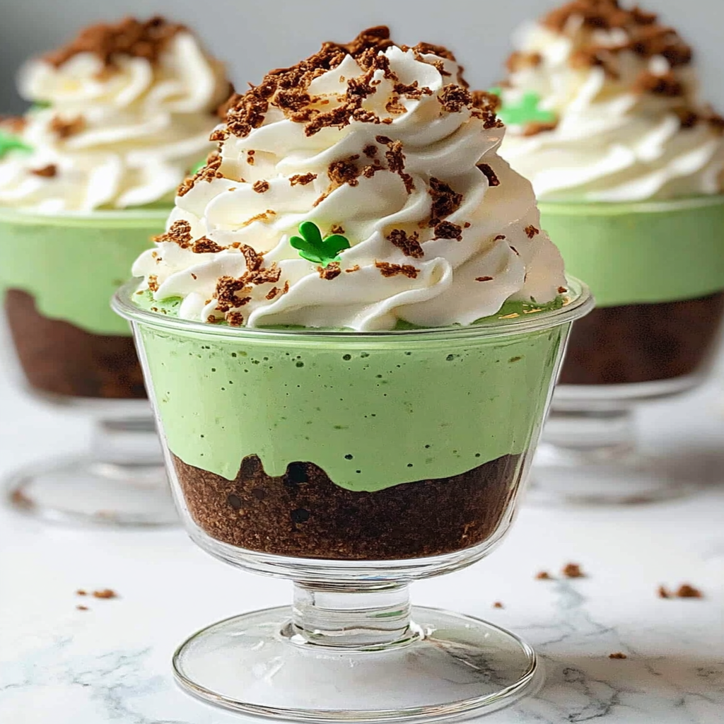 Shamrock Shake Pudding Cups