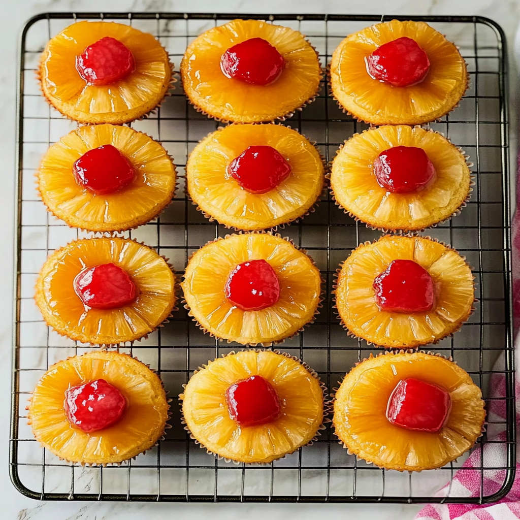 Pineapple Upside Down Cupcakes for Independence Day
