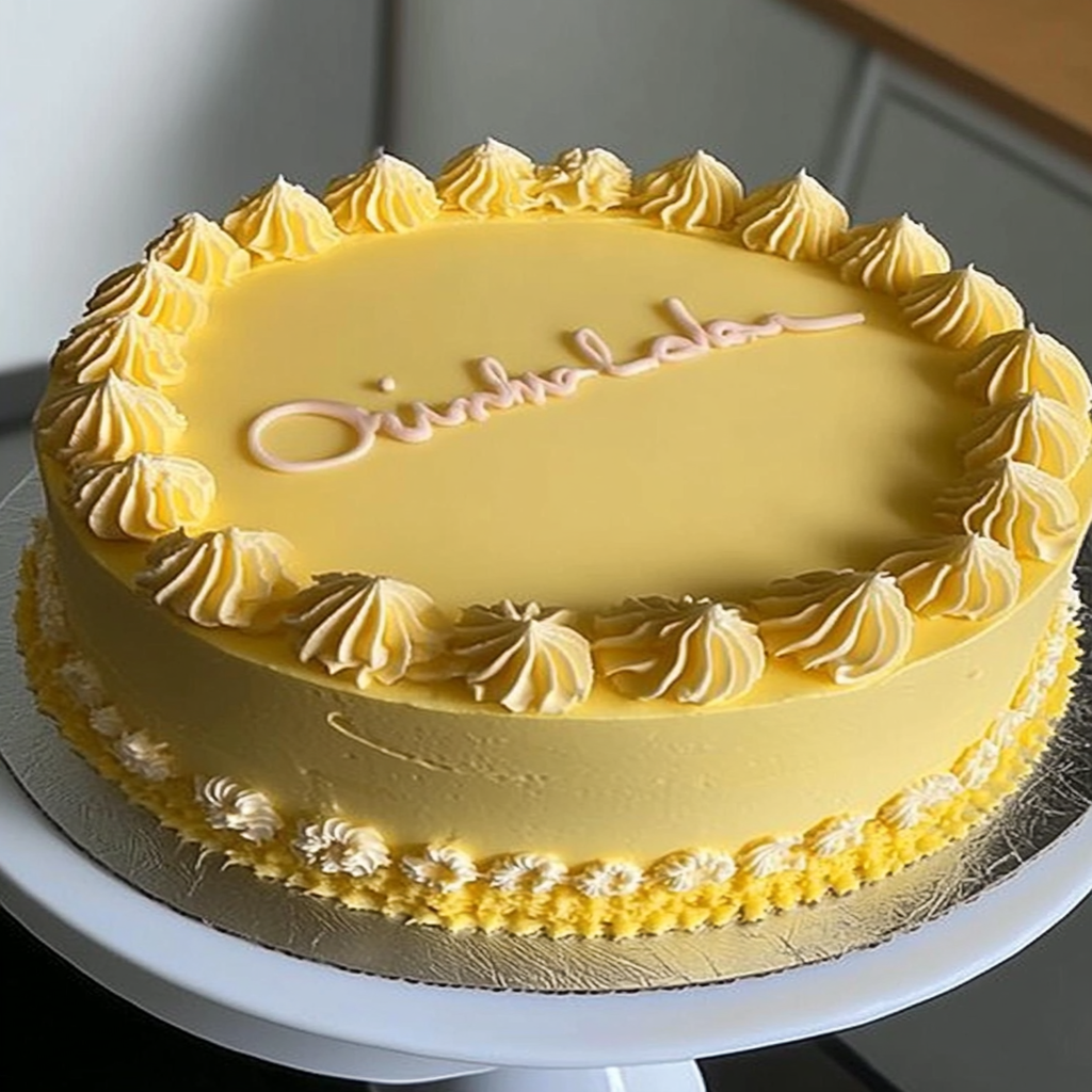Yellow Birthday Cake