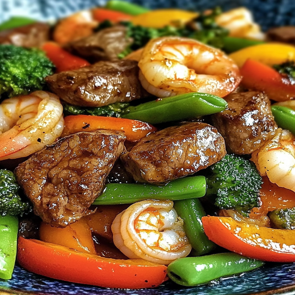 High-Protein Steak and Shrimp Stir-Fry