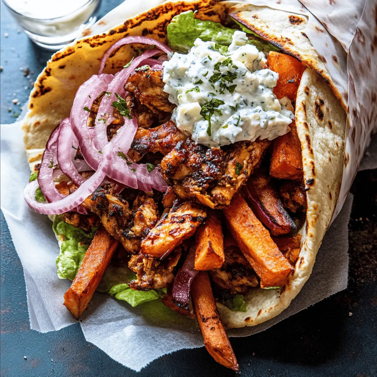 Sheet Pan Chicken Gyros with Feta Tzatziki for Easy Weeknight Dinner ...