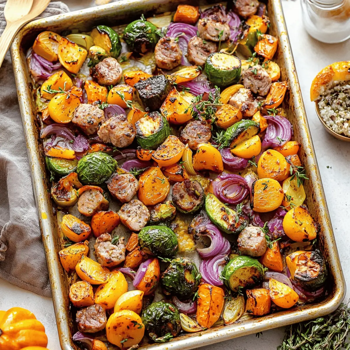 Delicious Fall Sheet Pan Dinner with Chicken Apple Sausage - Top ...