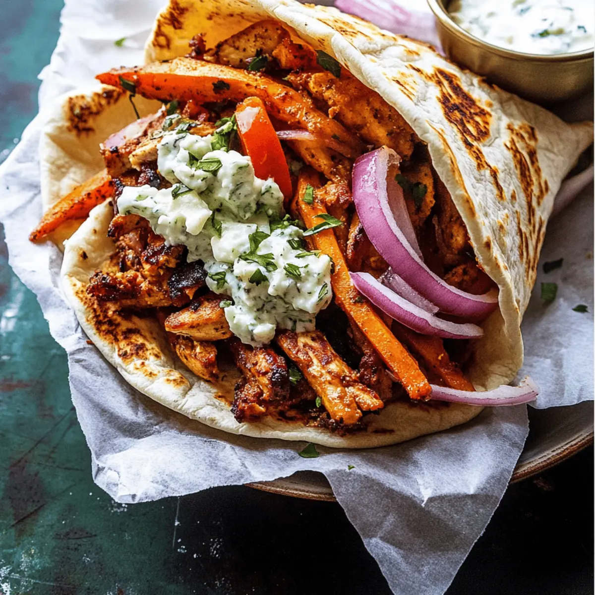 Sheet Pan Chicken Gyros with Feta Tzatziki for Easy Weeknight Dinner ...
