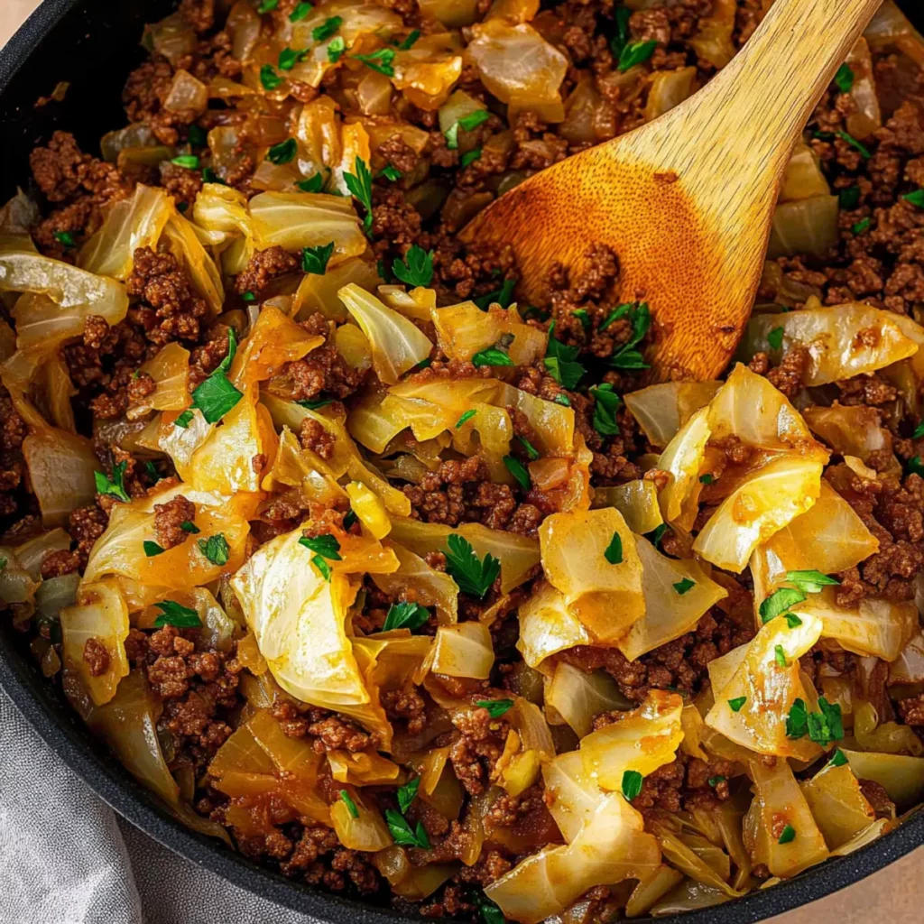Delicious Ground Beef and Chopped Cabbage Skillet Recipe - Top ...