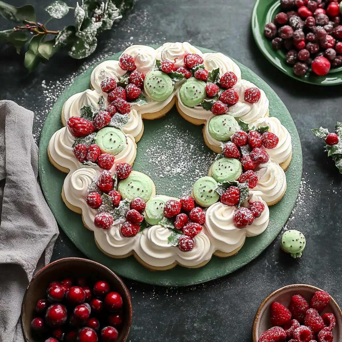 Easy Festive Meringue Wreath Cookies for Holiday Baking Delight - Top ...