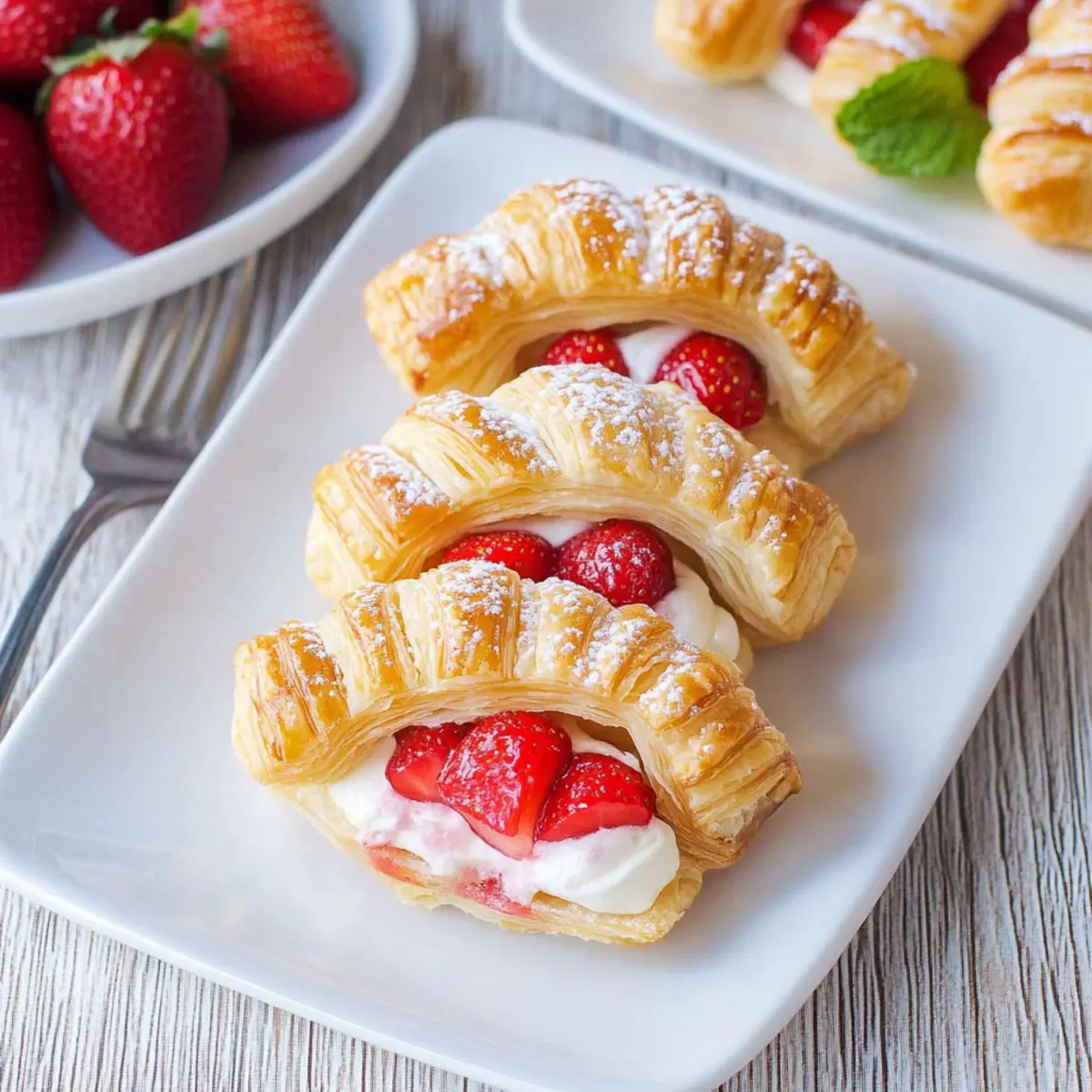 Mini Puff Pastries with Cream & Strawberries: Easy Braided Recipe - Top ...
